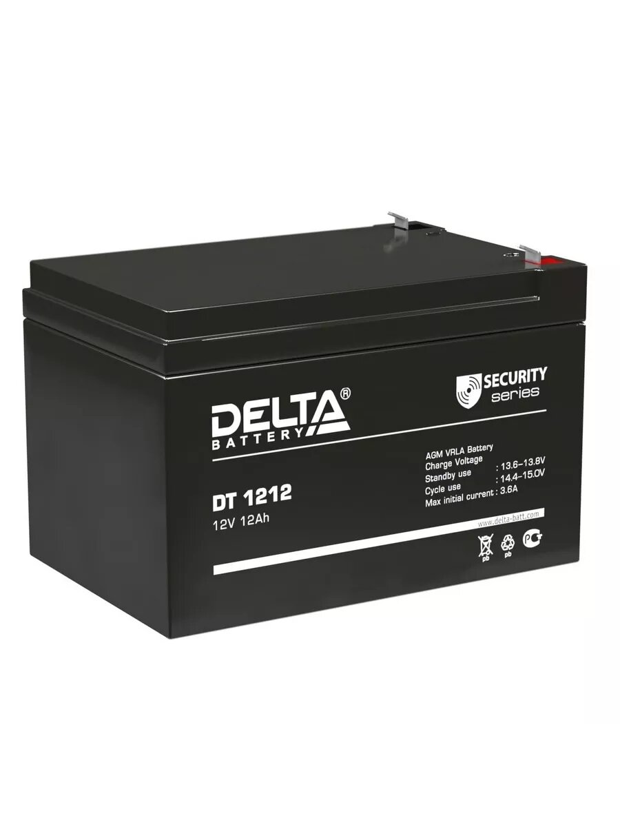 Аккумулятор DELTA DT 1212 12V 12Ач А 150x98x93 унив. пол.