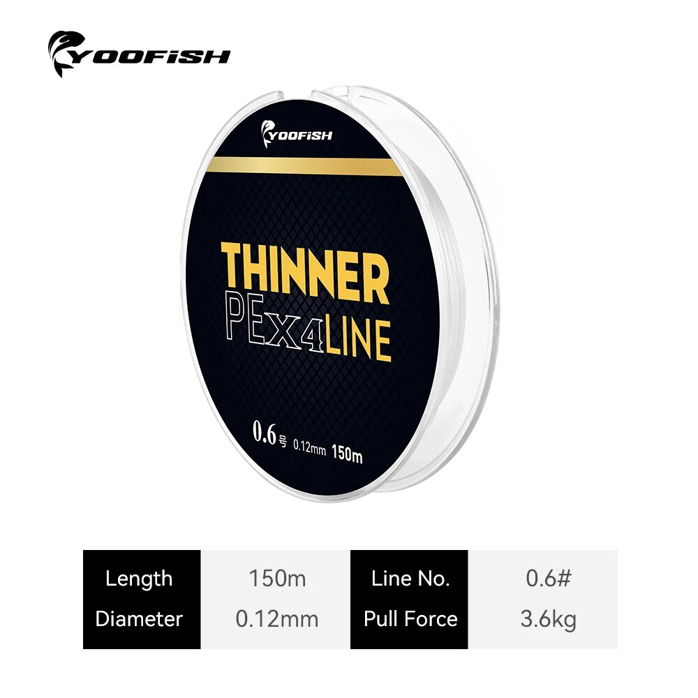Yoofish THINNER PEX4LINE, 0.6#, 150m, White