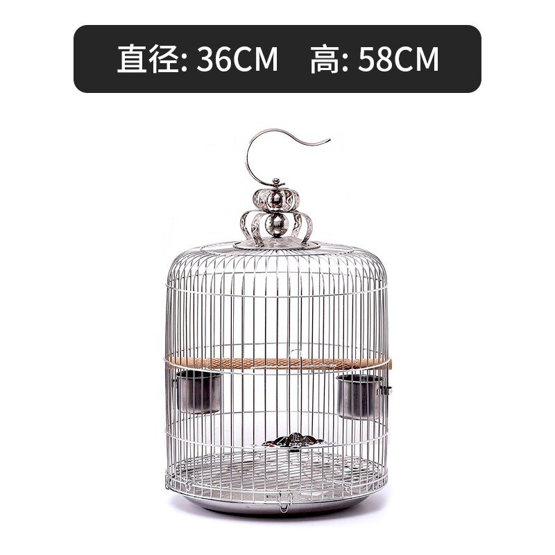 Клетка для птиц из нержавеющей стали для бантамов, майлоров, корелл, волнистых попугаев и молочниц, большая коллекция высококачественных круглых клеток