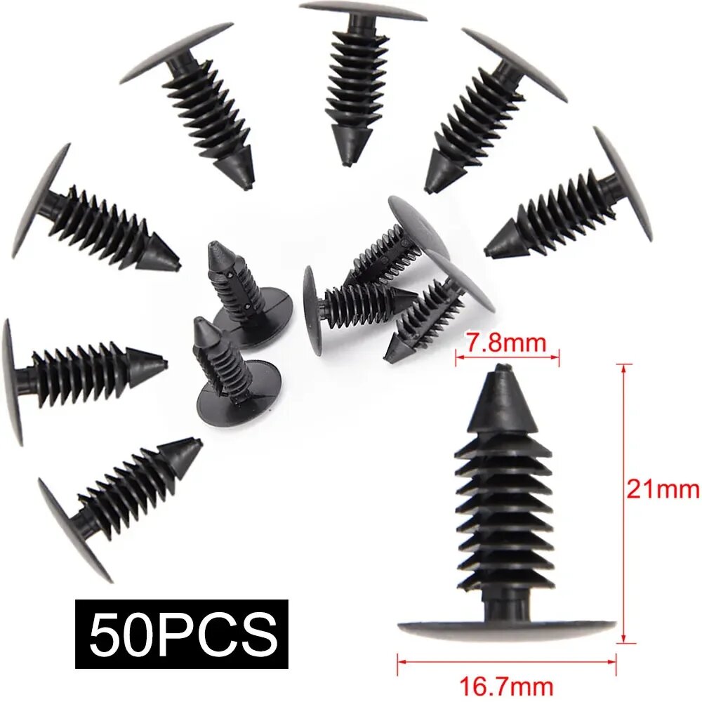 50 Шт. Автомобильные Пластиковые Зажимы 6 Мм-10 Мм С Отверстием Для Nissan, Бампер, Панель, Отделка, Крепежные Детали