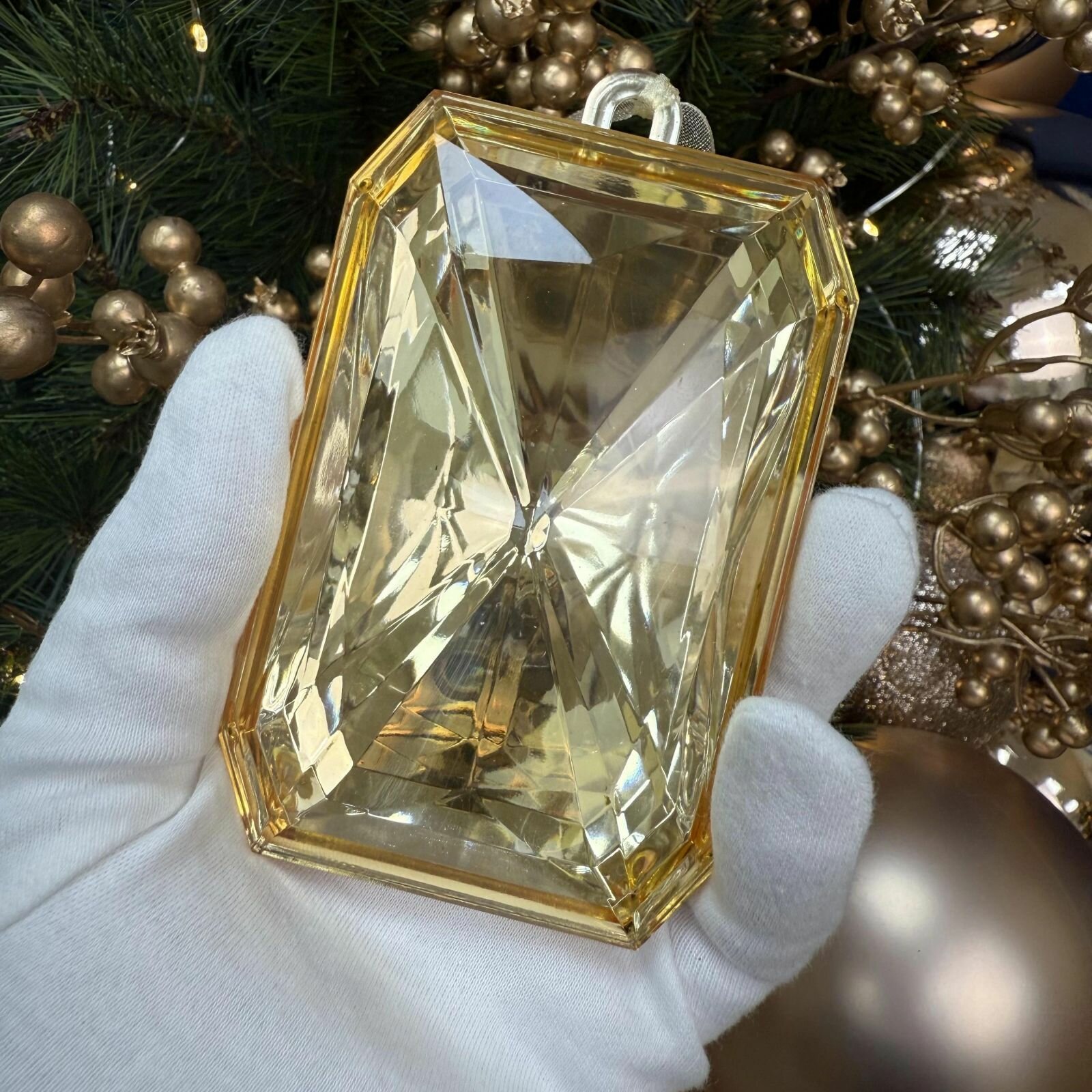 Елочное украшение Серпантин Diamond Shine, 6.8х3.8х11.4 см, золото