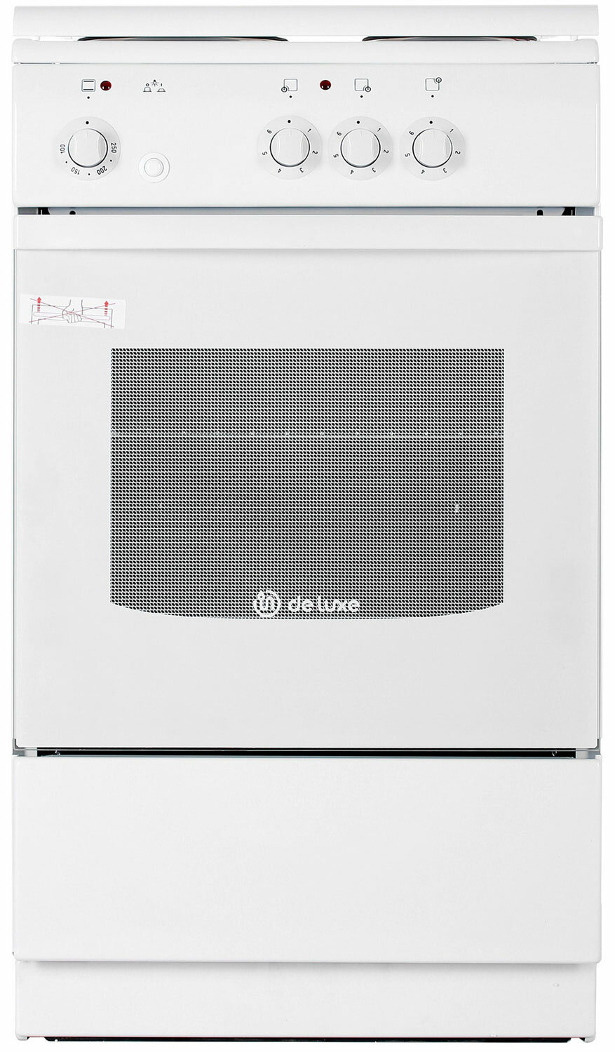 Электроплита De luxe 5003.17 50 см, 4 конфорки, белый