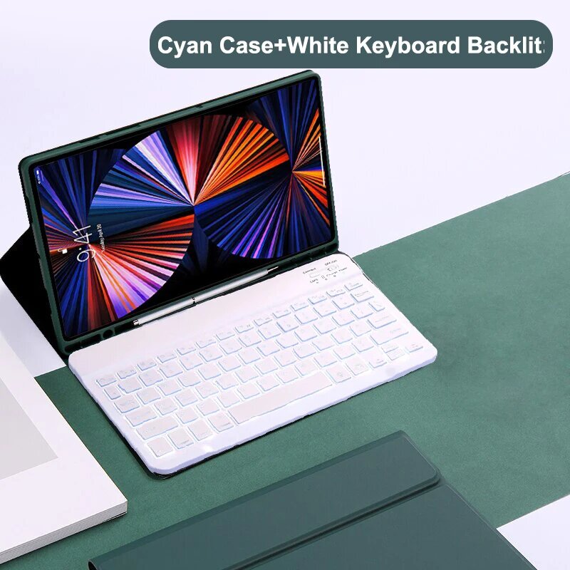 Чехол-клавиатура EWA для iPad, русская раскладка iPad Air 13 (M2-M3), Dark Green A