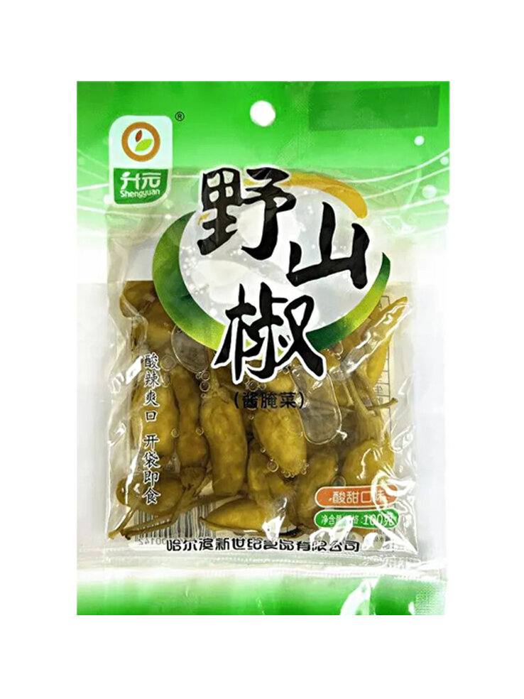 Маринованный острый зеленый перец чили закуска к рису и крупам 100 г, Китай