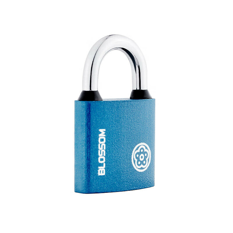 BLOSSOM BC2932 Padlock, Copper Core Iron Lock, Indoor And Outdoor Gate Lock, 32MM Blue