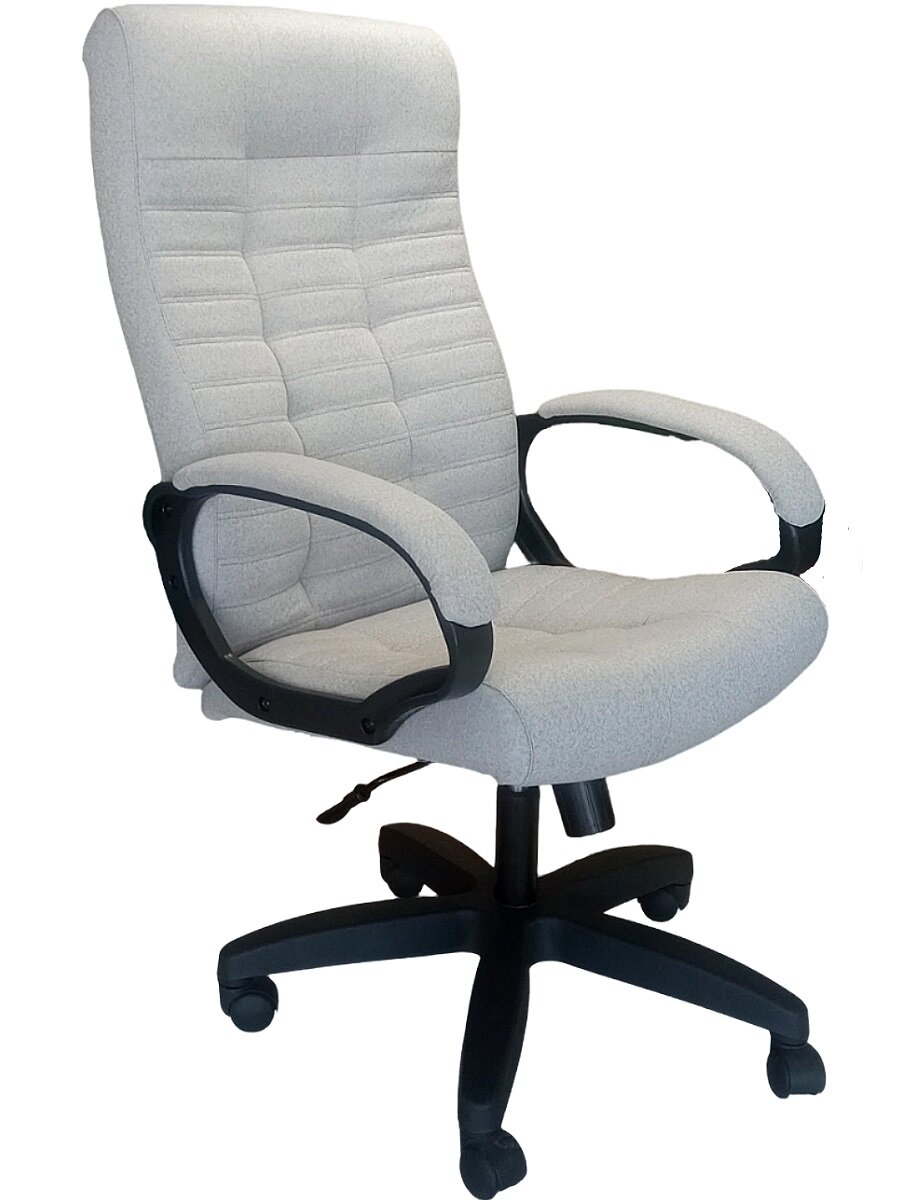 Кресло офисное компьютерное StylChairs Атлант Ультра Софт, обивка ткань, цвет светло-серый