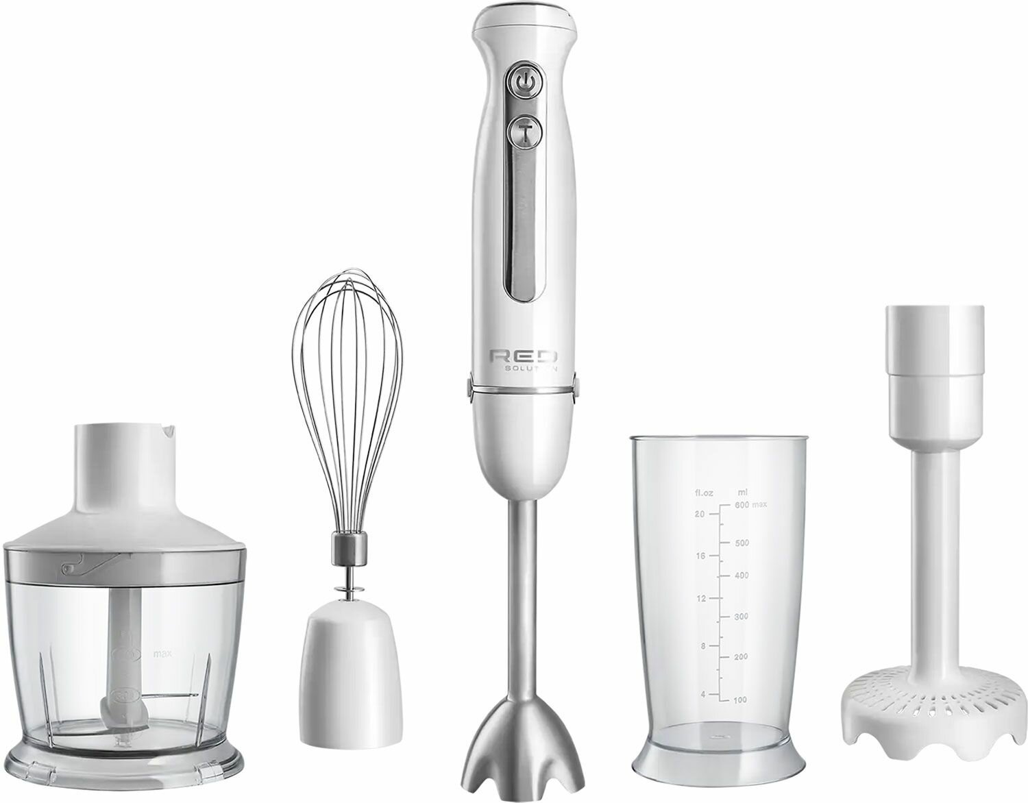 Блендер RED Solution HB2917P, 1300Вт, 2 скорости, защита от перегрузки, белый