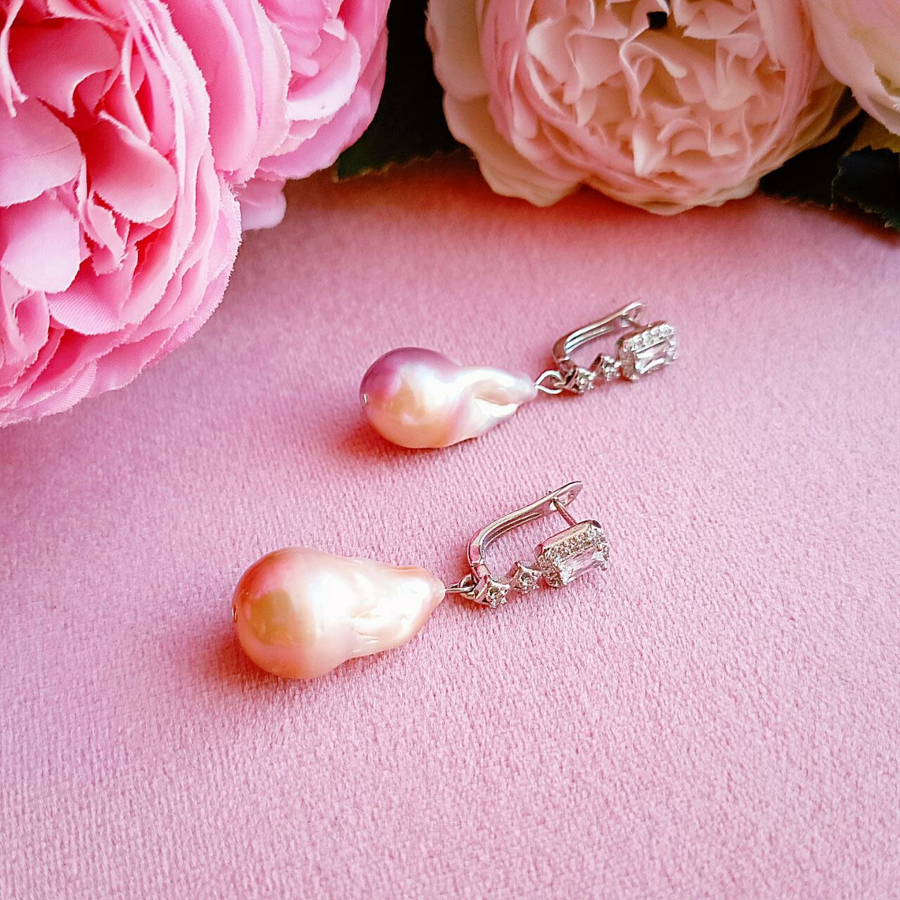 Серьги, фианит