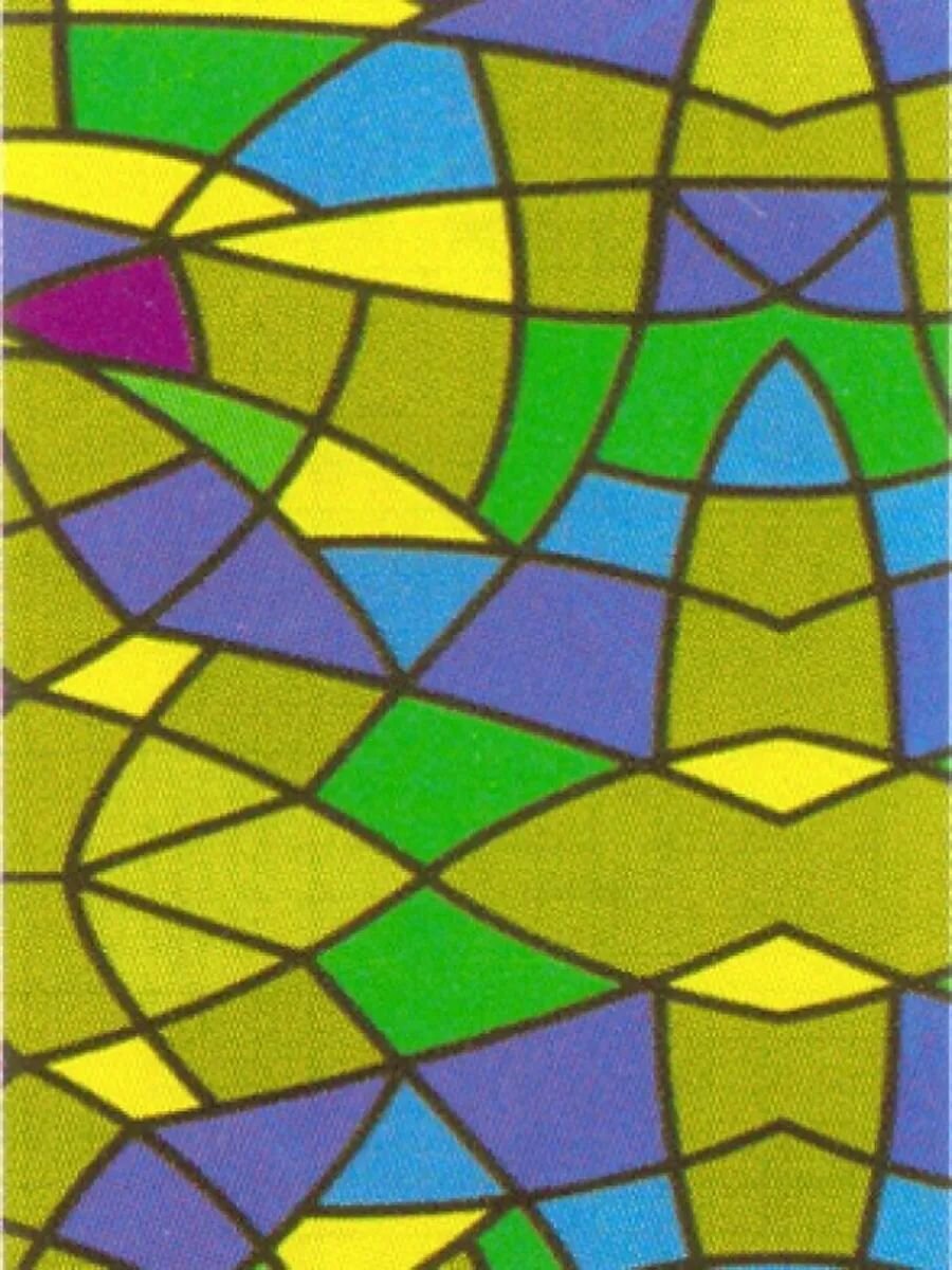 Витражная пленка Color Decor, самоклеящаяся, имитация витражного стекла, 0.45х8 м