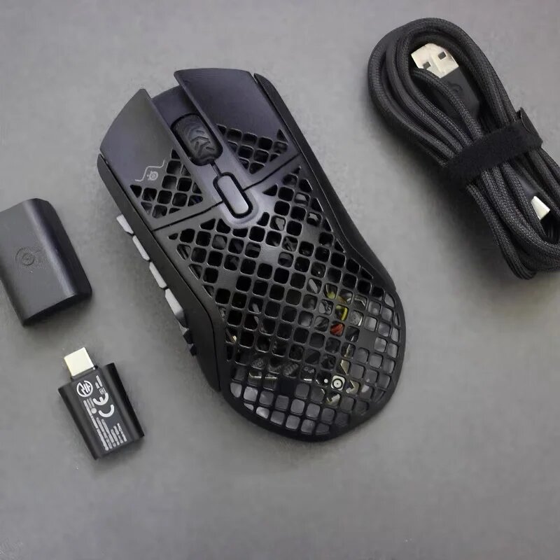 Беспроводная 3-режимная игровая мышь в форме сот для Steelseries Aerox 9 | 18 программируемых кнопок