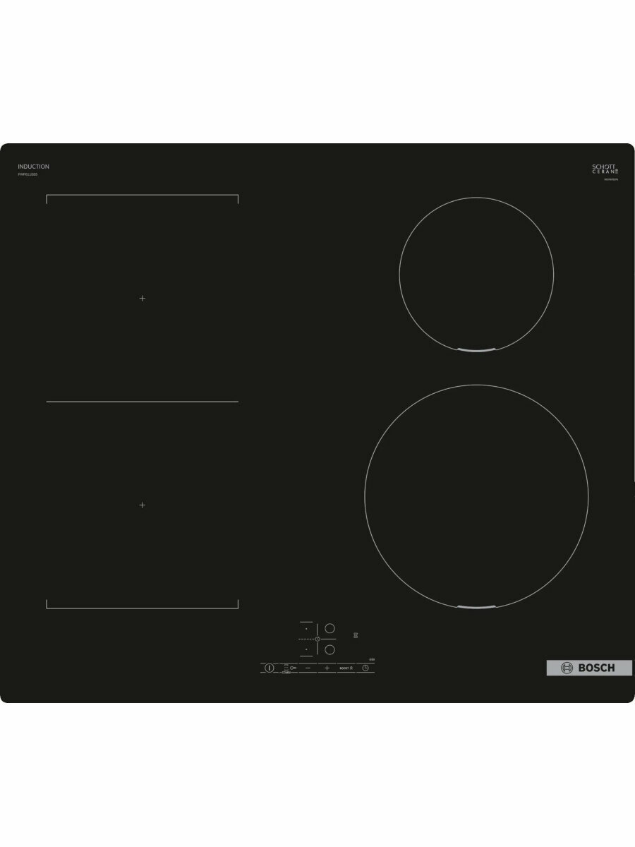 Варочная поверхность индукционная Bosch PWP611BB5E черный