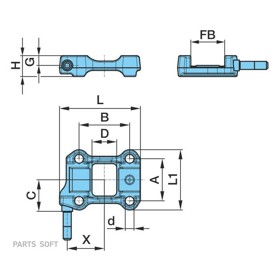 Кронштейн крепления амортизатора !(м)правый F120\BPW от официального дистрибьютора, BPW, артикул 0503221700