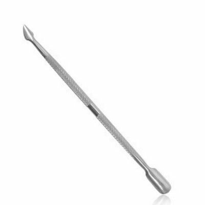 Пушер Cosmake стальной, для маникюра и педикюра, односторонний, эргономичная рукоятка, длина 11 см, профессиональный инструмент для кутикулы