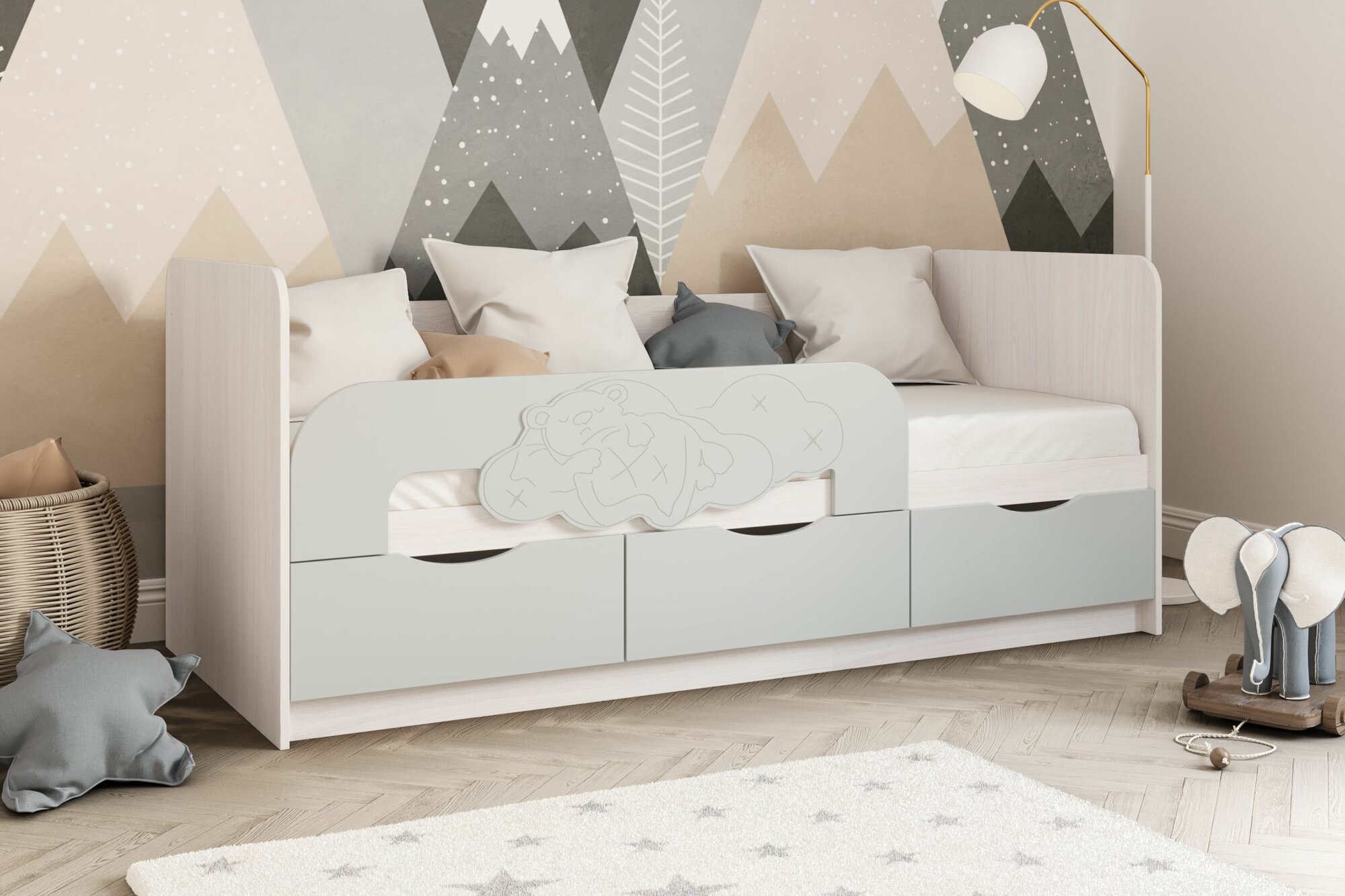 Детская кровать 1832 Мишки