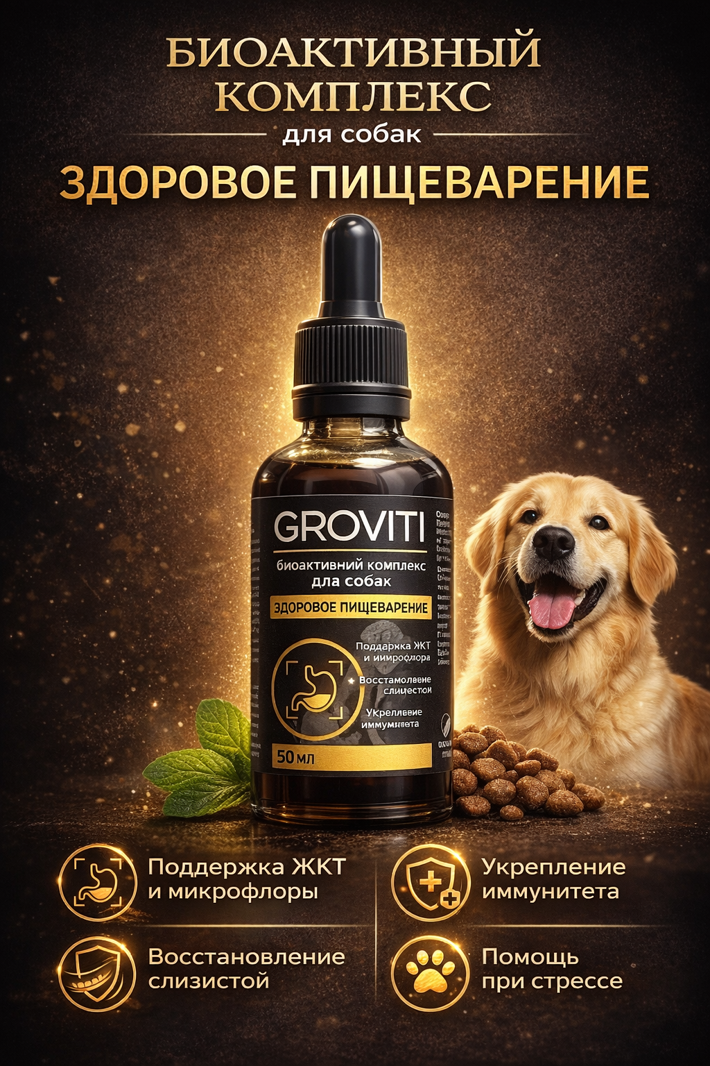 Комплекс для поддержки ЖКТ собак, здоровое пищеварение