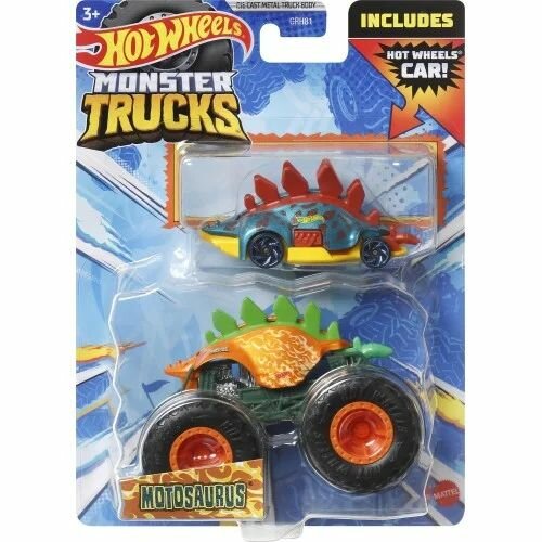 Машинка Hot Wheels Monster Trucks Motosaurus 1:64 плюс машинка HKM10