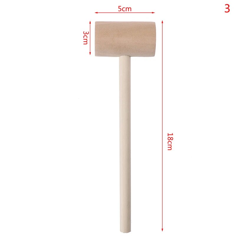 Деревянный молоток 18х5х3 см, Цвет: 1pcs