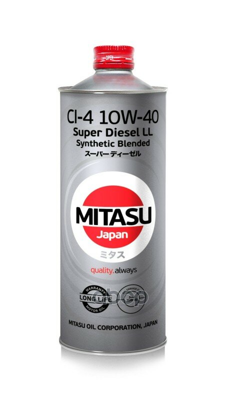 MITASU MITASU 10W40 1L масло моторное груз SUPER DIESEL CI-4 API CI-4/SL ACEA A3/B4, E7 шт.