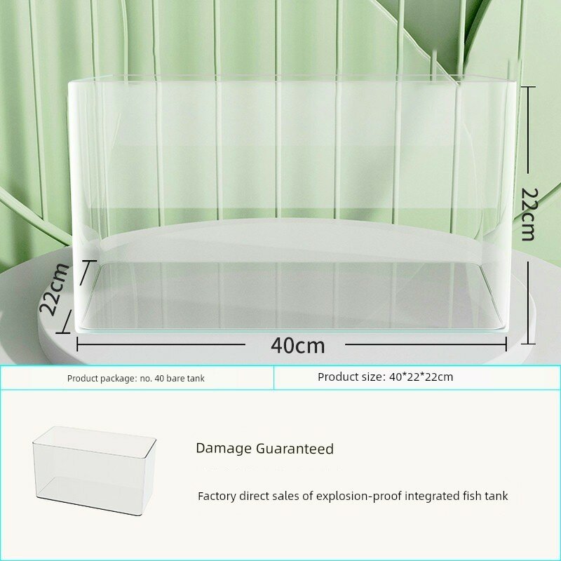 Аквариум из акрила 40x22x22 см прозрачный, герметичный и не ломающийся