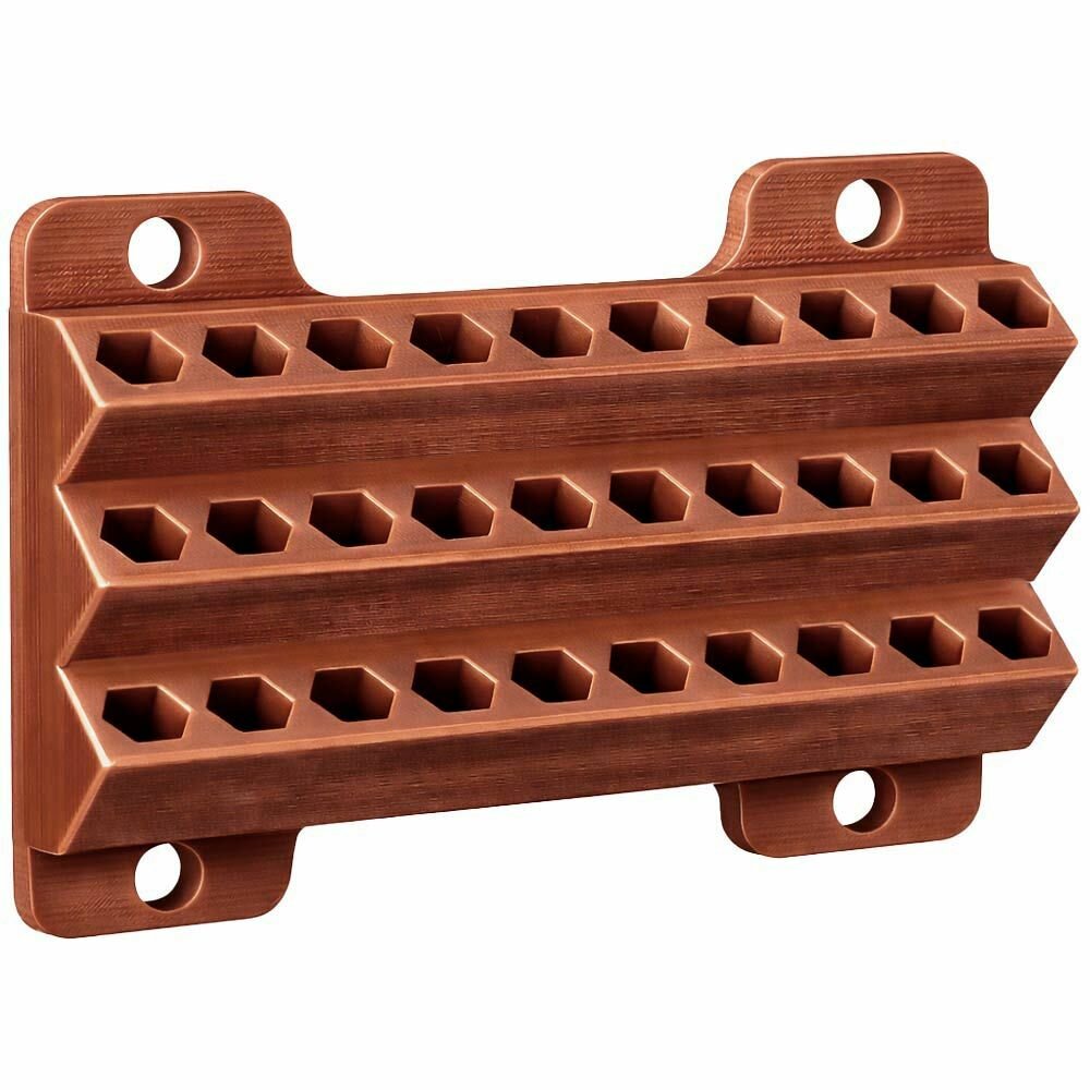 Органайзер для бит настенный, медный, 3D-печать, пластик, 30 бит