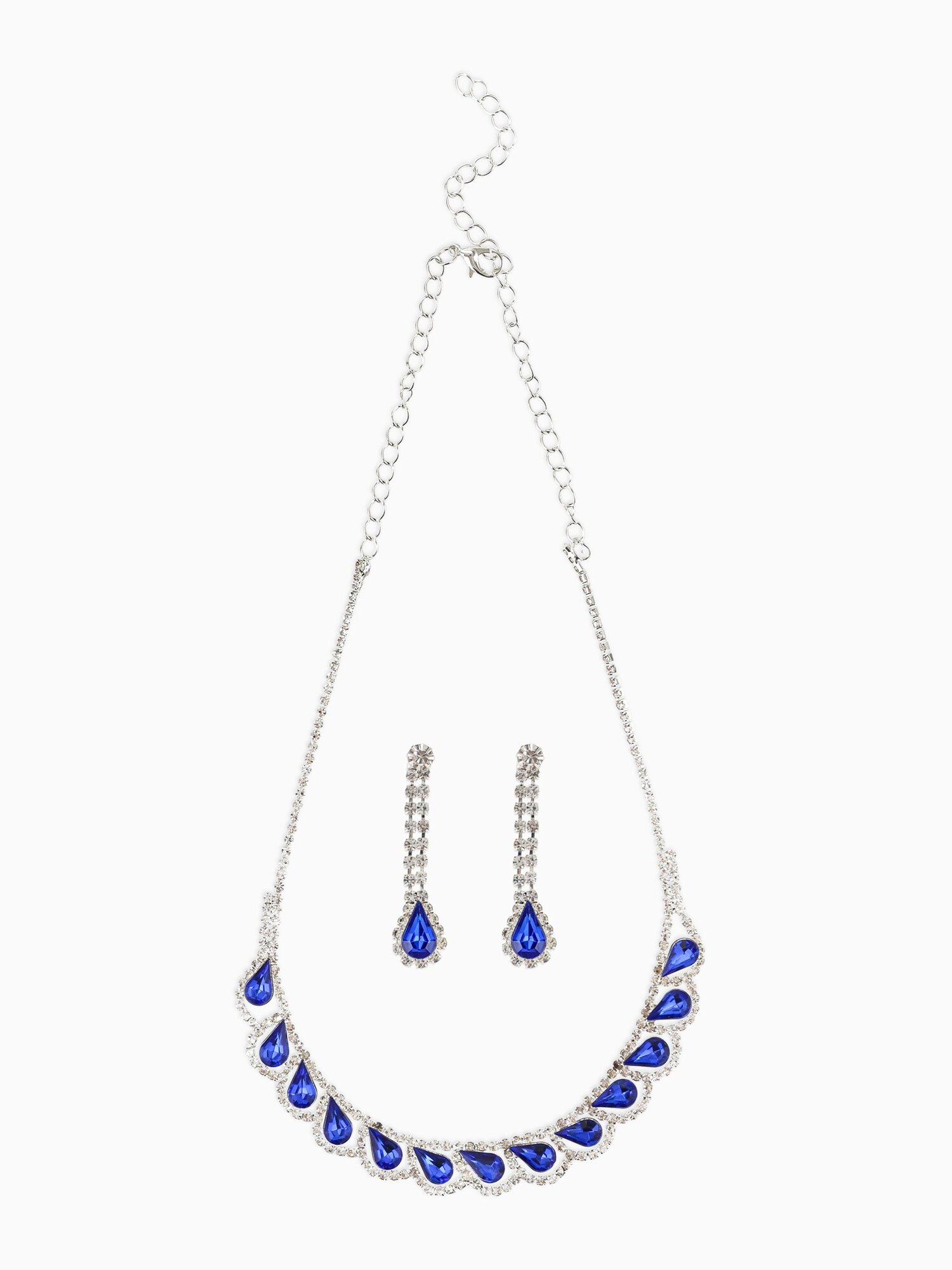 Комплект бижутерии: серьги, колье, стекло