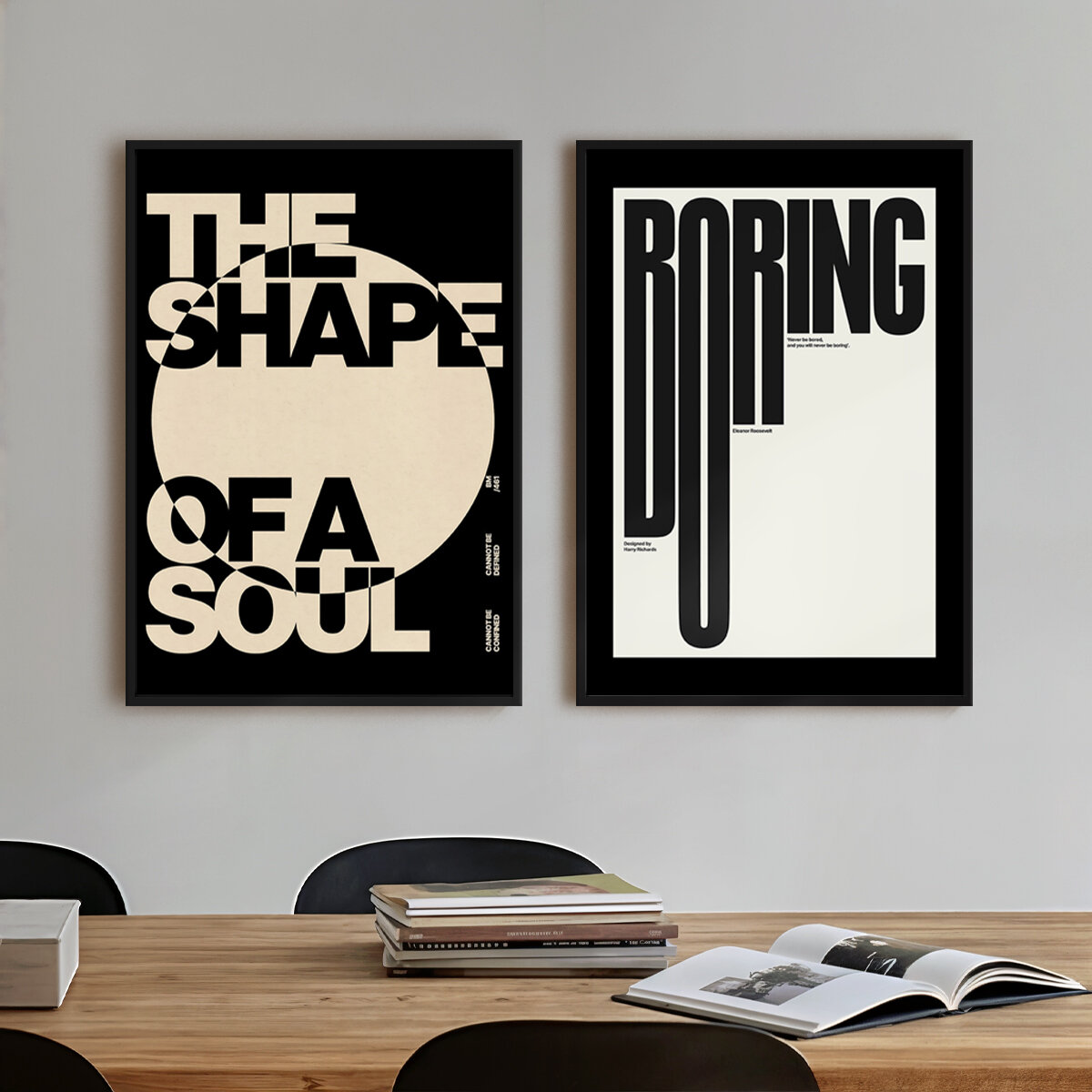 Постеры 2 шт 30х40 на стену "Мотивация" набор картин для интерьера