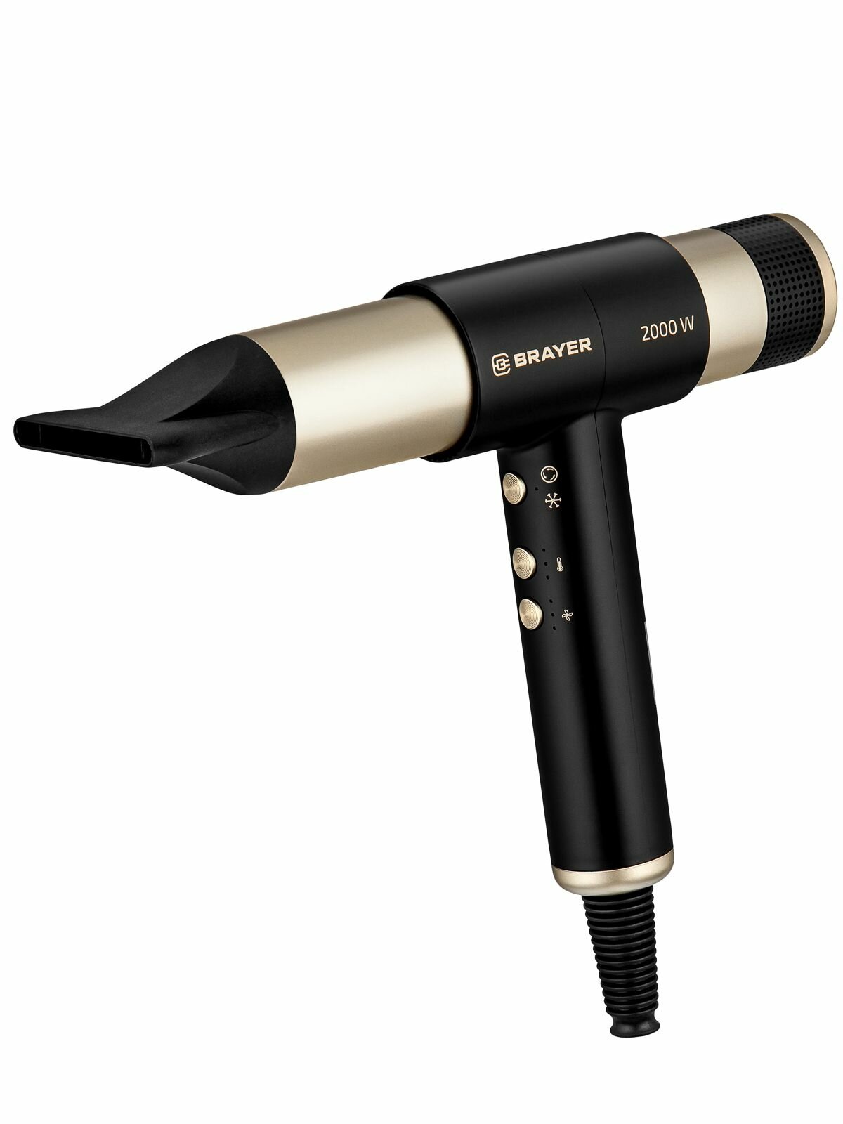 Фен для волос Brayer 3308BR, профессиональный, 2000 Вт, 3 скорости, 3 температуры, BLDC мотор