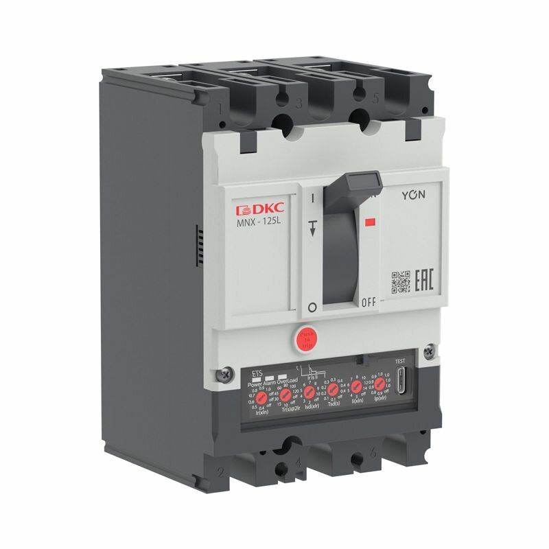 Выключатель автоматический в литом корпусе YON pro MNX125L 3P 125А 70кА при AC415V расц. ETS YON MNX125L3PETS0125