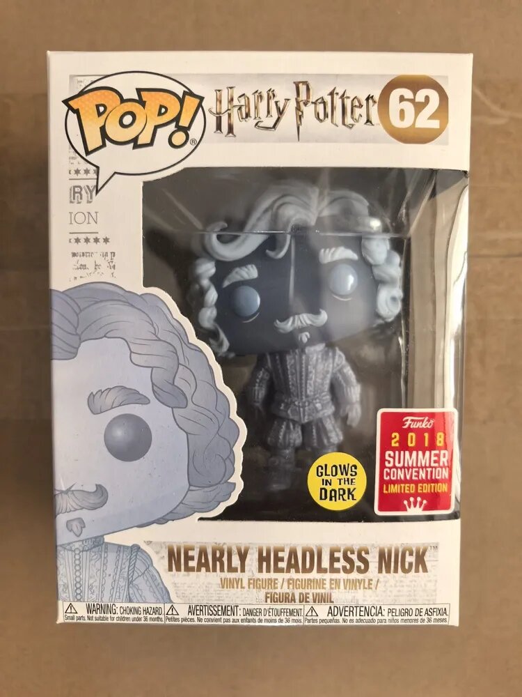 Фигурка Harry Potter Series, No. 62, Nearly Headless Nick, 2018 SDCC Limited Luminous Edition