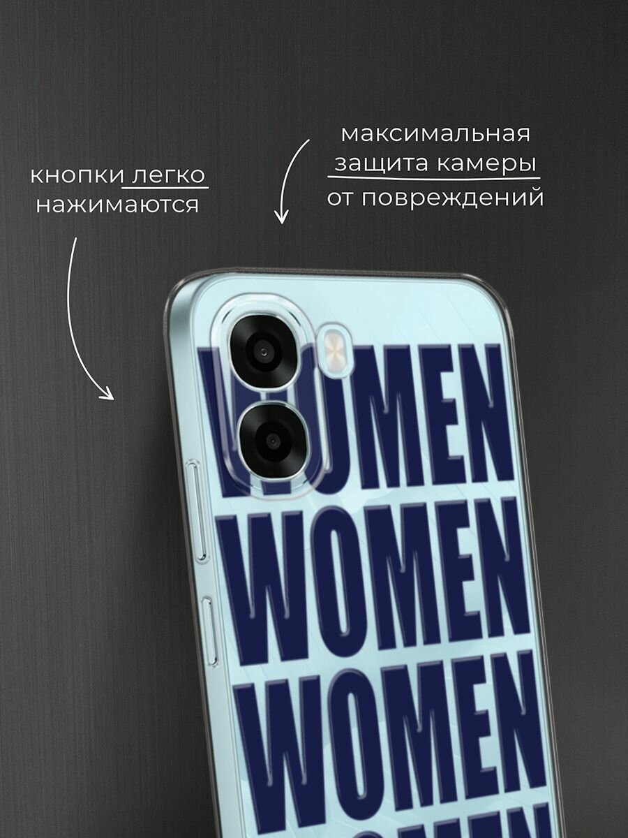 Силиконовый чехол на Oppo A6x / Оппо A6x с принтом woman blue — фото 1