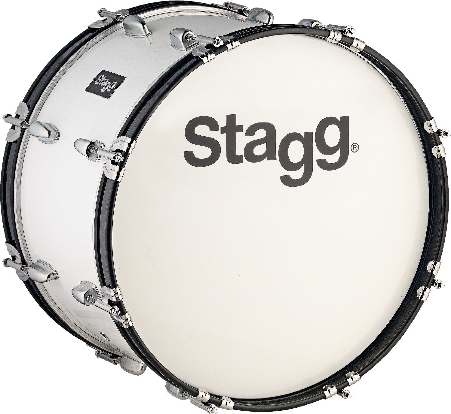STAGG MABD-2210 - Маршевый бас-барабан 10" x 22". Цвет белый, черный обруч.