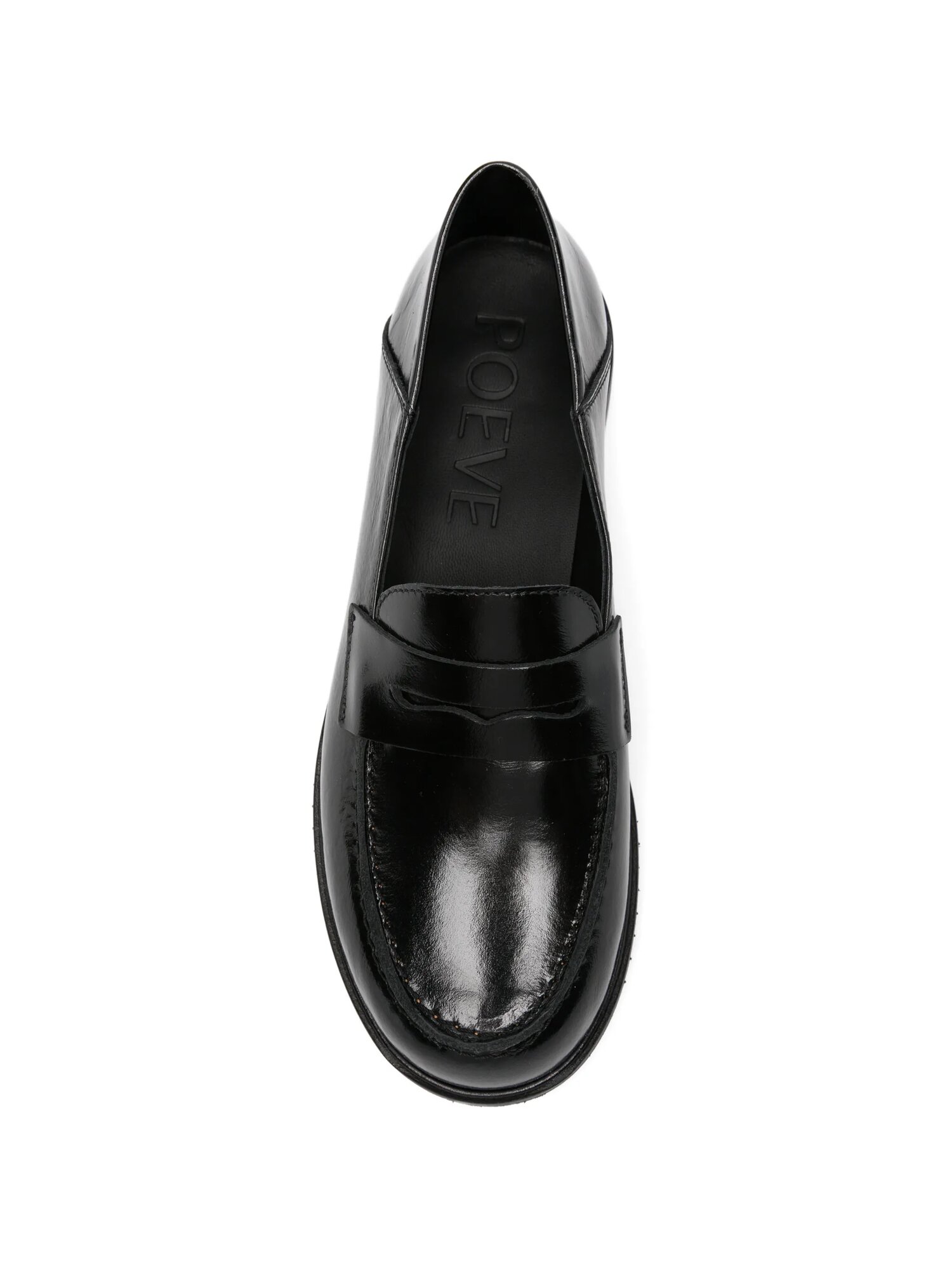 Лоферы POEVE Penny-strap loafers, размер 39, black/black — фото 1