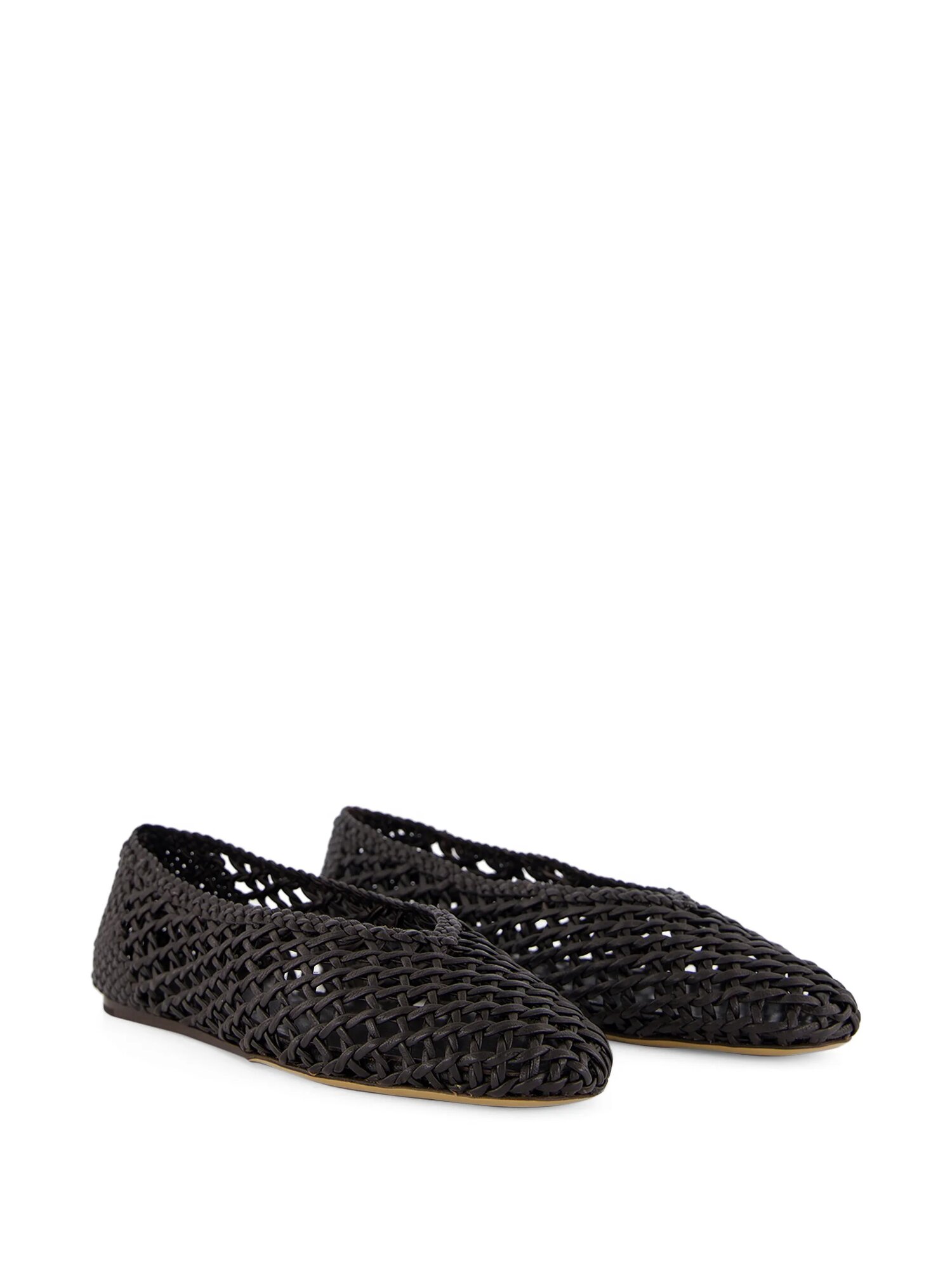 Балетки LE MONDE BERYL Regency knotted leather ballet flats, размер 39, brown — фото 1