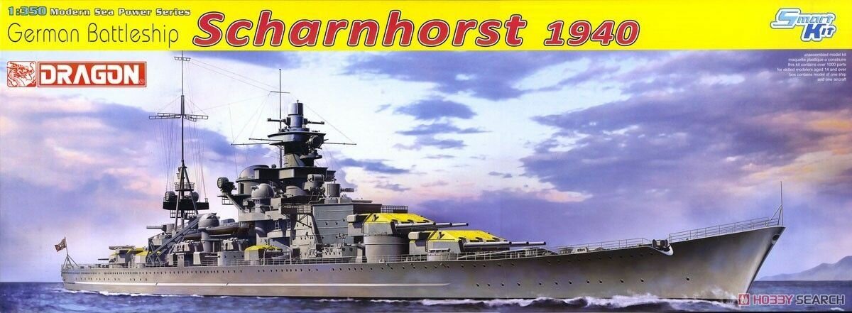 DRAGON 1062 1/350 Немецкий линкор Шарнхорст 1940 г. У берегов Норвегии Корабль