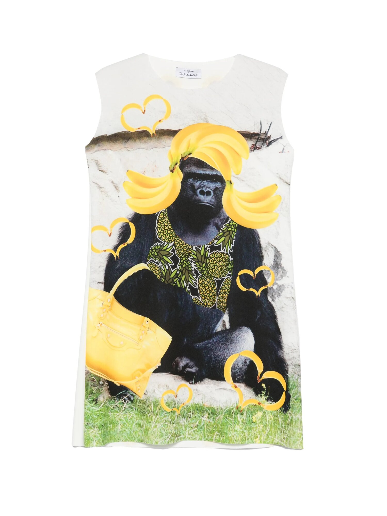 Платье Gorilla-print sleeveless mini dress