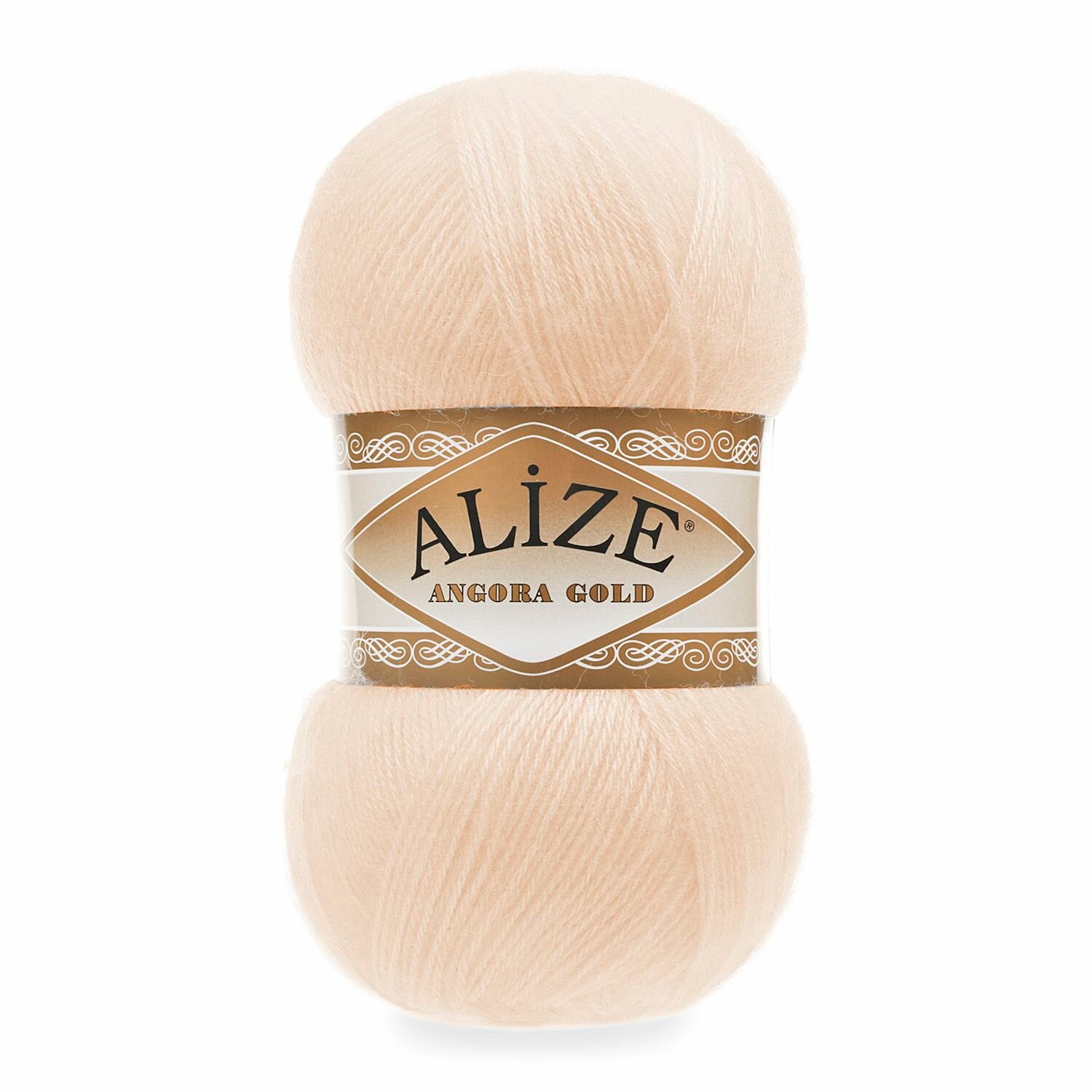 Пряжа для вязания Angora Gold Alize 1 моток (550 м, 100 гр), цвет 681 ярко-персиковый