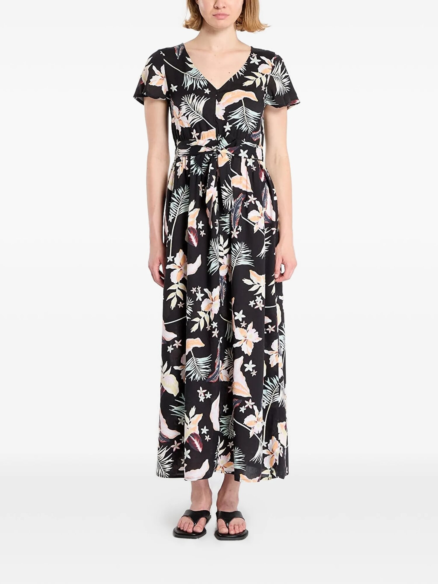 Платье Roxy Floral-print tie-waist maxi dress