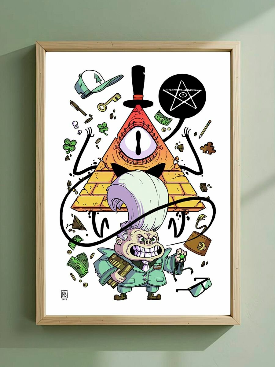 Постер, плакат на стену "Гравити Фолз (Gravity Falls 2)" 42 см х 29,7 см (А3)