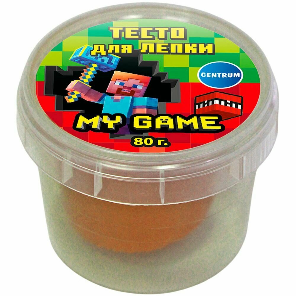 Набор Centrum для детского творчества, тесто для лепки my game, цвет оранжевый, 80 гр, 77964