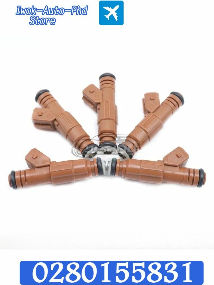 0280155831 5PCS Автомобильный форсунки для Volvo S80 S60 C70 V70 2,4 л 2,5 л 1998-2009 0 280 155 831 Новый