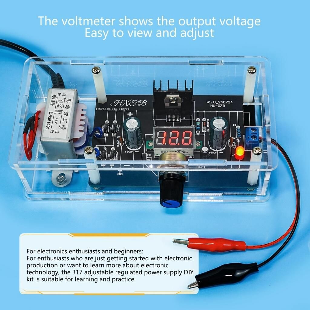 Плата регулятора напряжения 110V/220V в 1.25-12V для обучения, 220V - Стандарт США с she