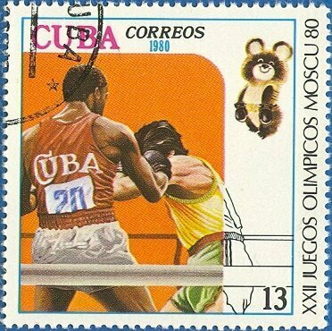 (1980-013) Марка Куба "Бокс" Летние олимпийские игры 1980, Москва III