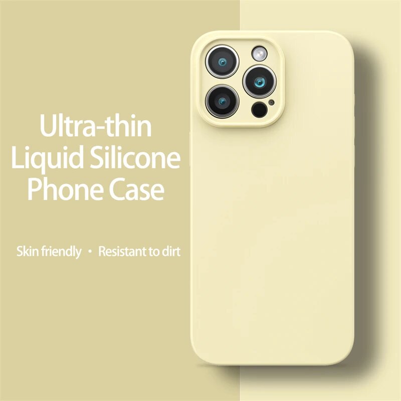 Чехол iPhone 15 Milk Yellow, силикон