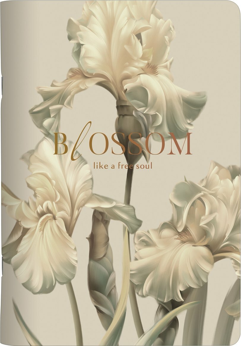 Тетрадь общая «Blossom. Ирисы, светлый», 48 листов в клетку, А5 - Be Smart