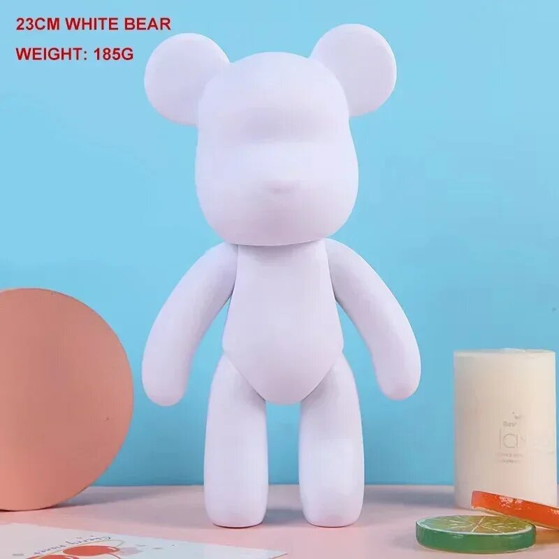 Скульптура медведя 23cm, белый