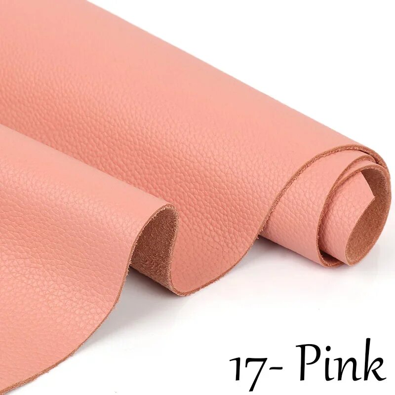 Натуральная кожа для рукоделия 50 см Розовый, 50x50cm, 17 Pink