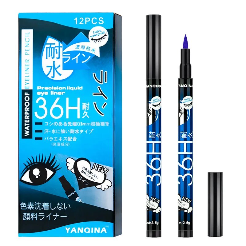 Водостойкий жидкий лайнер для глаз YANQINA, Blue
