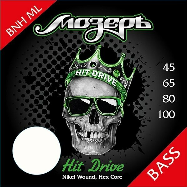 Hit Drive Комплект струн для бас-гитары, никелевый сплав 45-100 Мозеръ BNH-ML