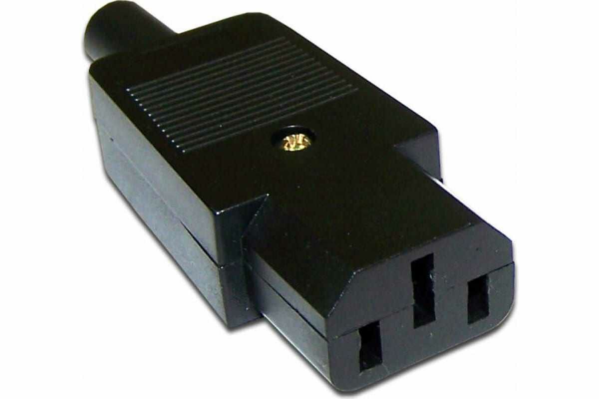 Электрическая кабельная розетка LANMASTER 10A, 250V, разборная, черная LAN-IEC-320-C13