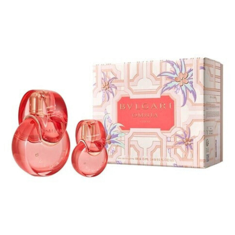 Bvlgari Omnia Coral Set 100 мл + 15 мл туалетная вода женская, цветочные